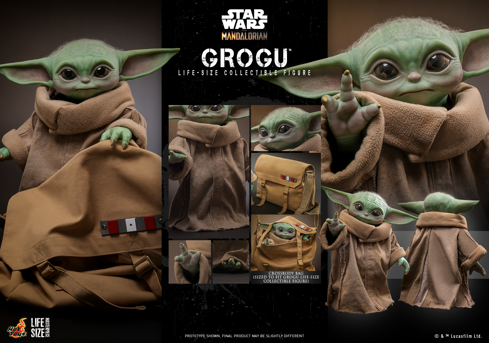 Grogu with Crossbody Bag - Hot Toys Life Sized Collection