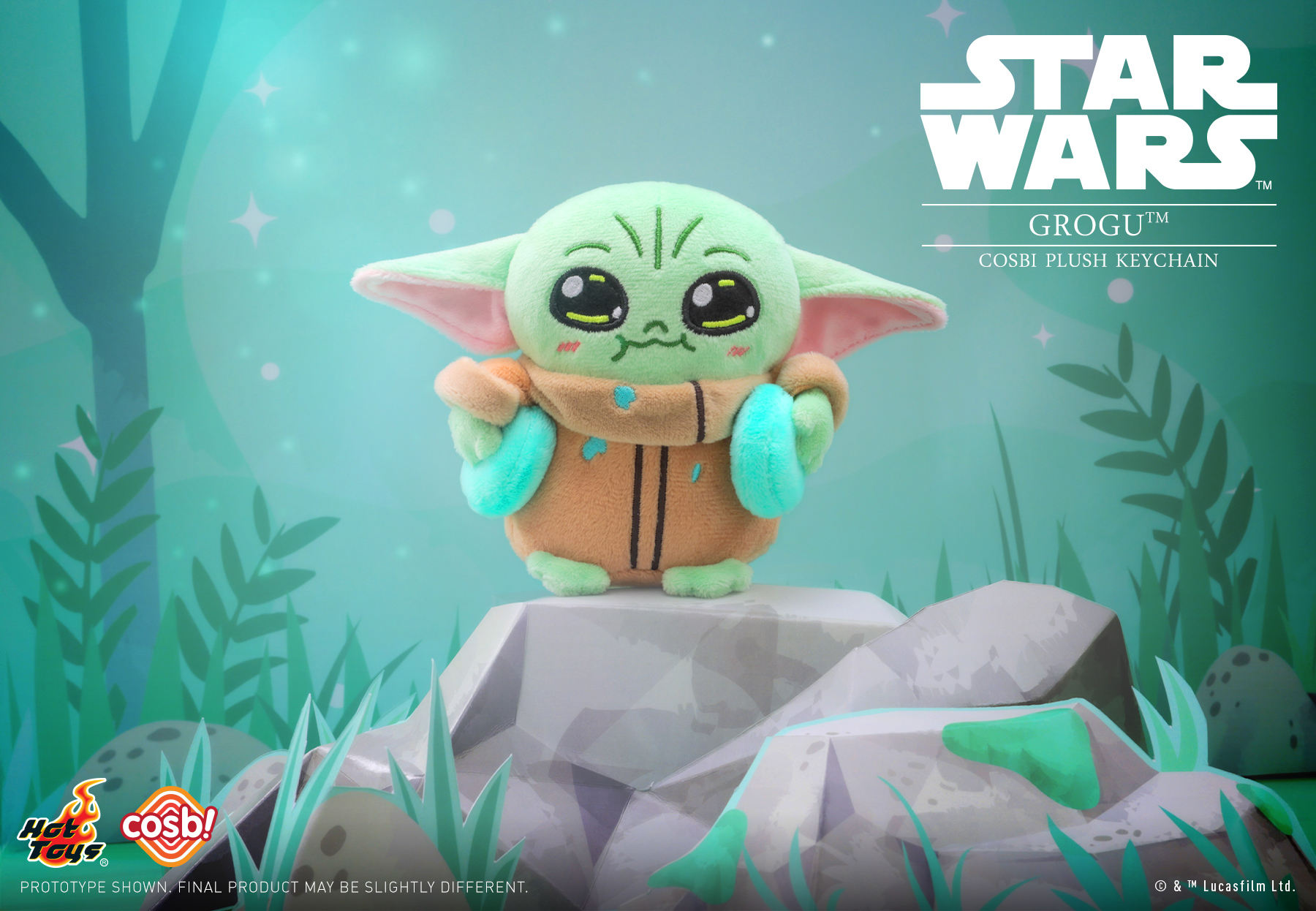 Grogu With Cookie | Grogu - Star Wars Cosbaby Cosbi Plush Keychain Blind Box , Celebration Exclusive