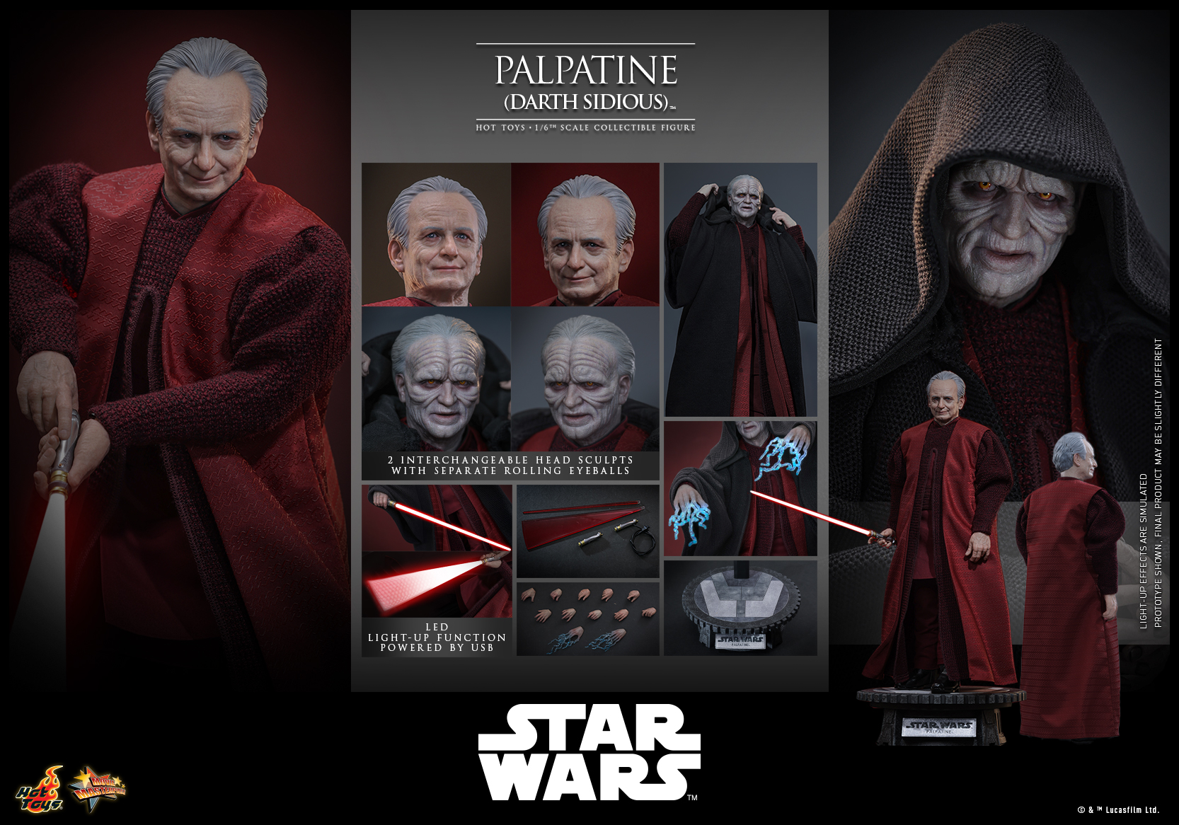 Palpatine (Darth Sidious) - Hot Toys Movie Masterpiece Series MMS805