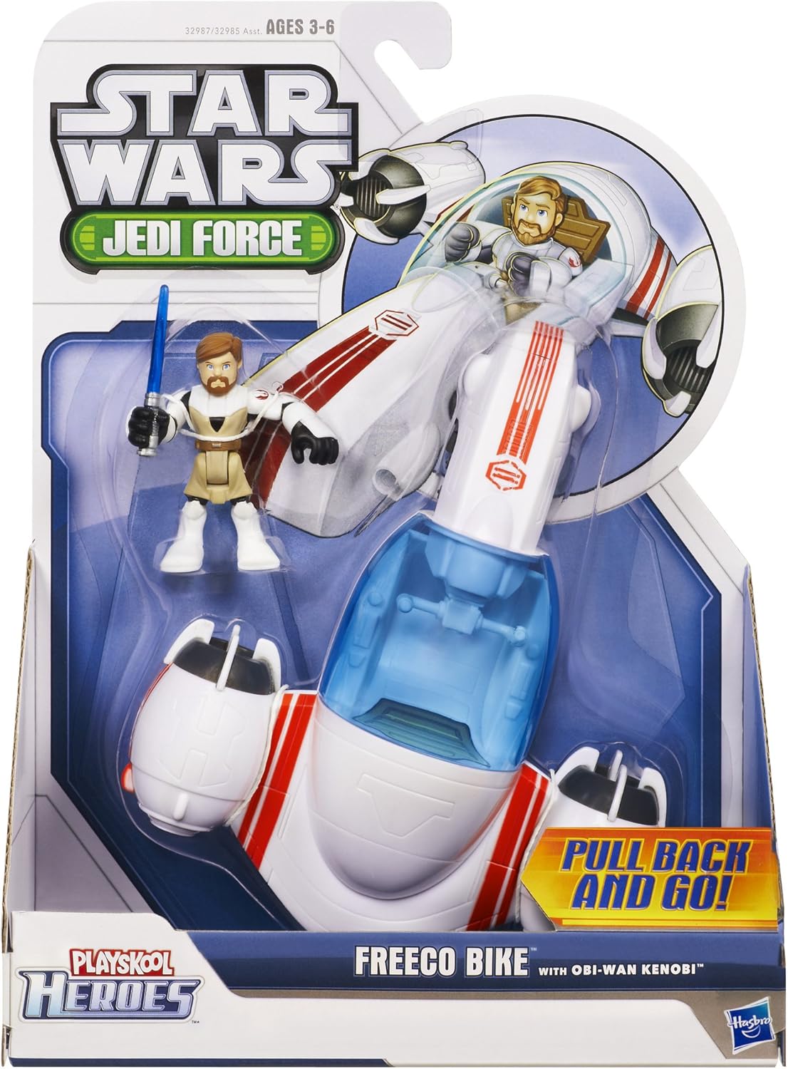 Freeco Bike with Obi-Wan Kenobi - Playskool Heroes (Jedi Force) Pull ...
