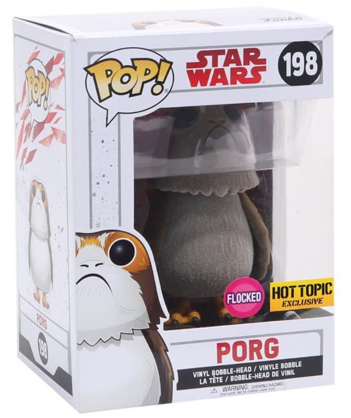 Porg Flocked - Star Wars Funko (2017) Basic Pops 198, Hot Topic Exclusive