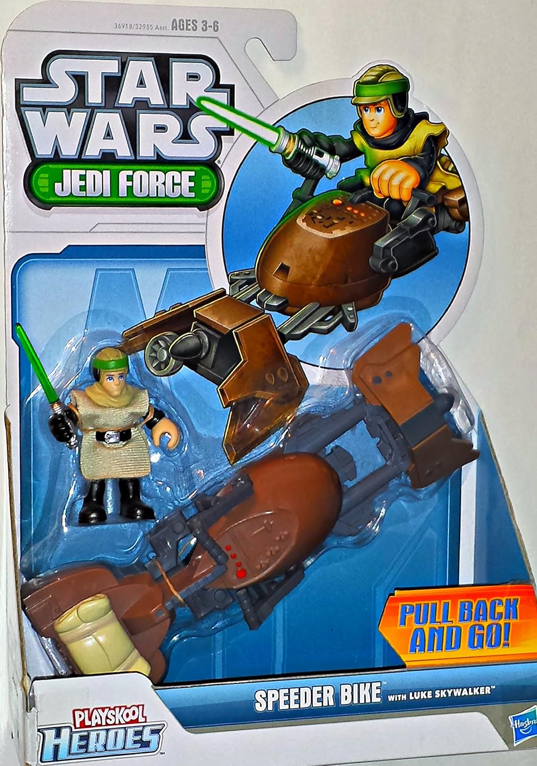 Speeder Bike with Luke Skywalker - Galactic Heroes (Jedi Force) Pull Back and Go