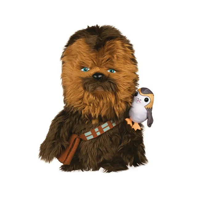 Chewbacca with Porg - Comic Images Talking Plush (12")