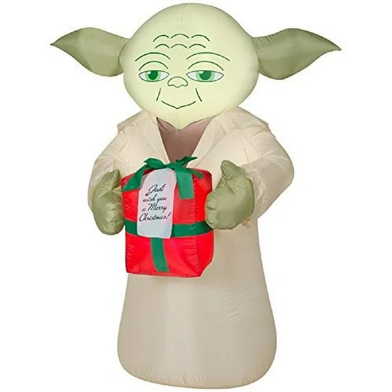 Yoda (Merry Christmas) - Star Wars Gemmy Airblown Inflatable Yard Figures
