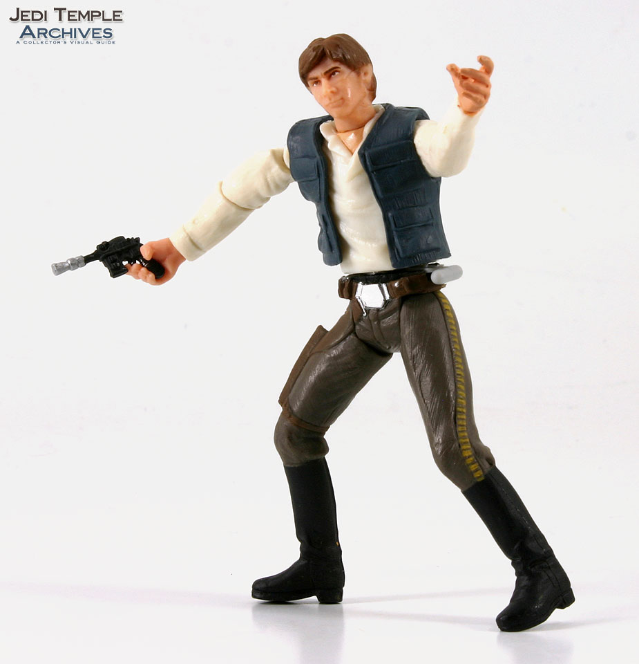 Han Solo (Endor Raid grey belt button) - Saga Series (2002) Basic ...