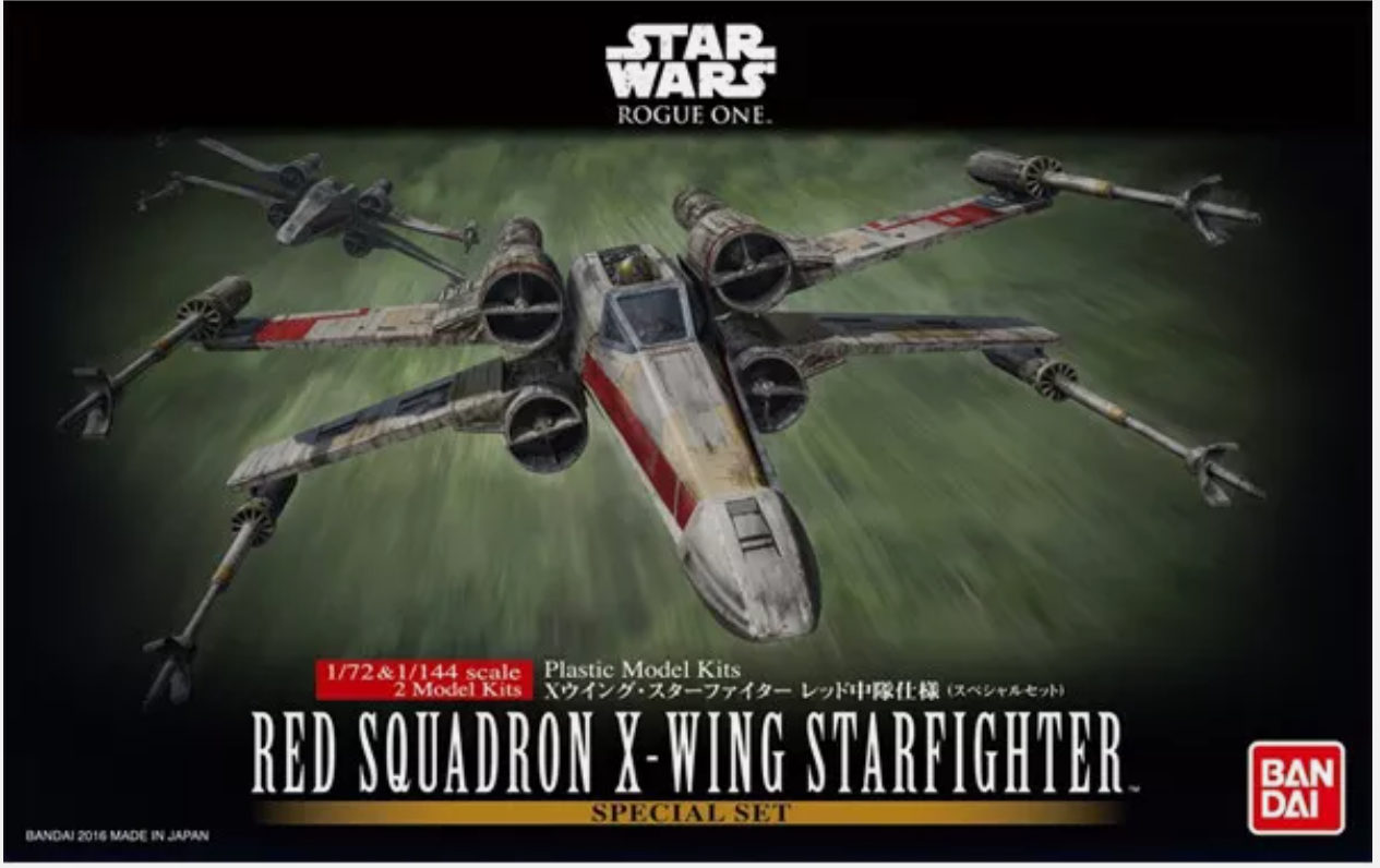 Red Squadron X-Wing Fighter - Star Wars Bandai Hobby 1-144 Scale Two-Pack