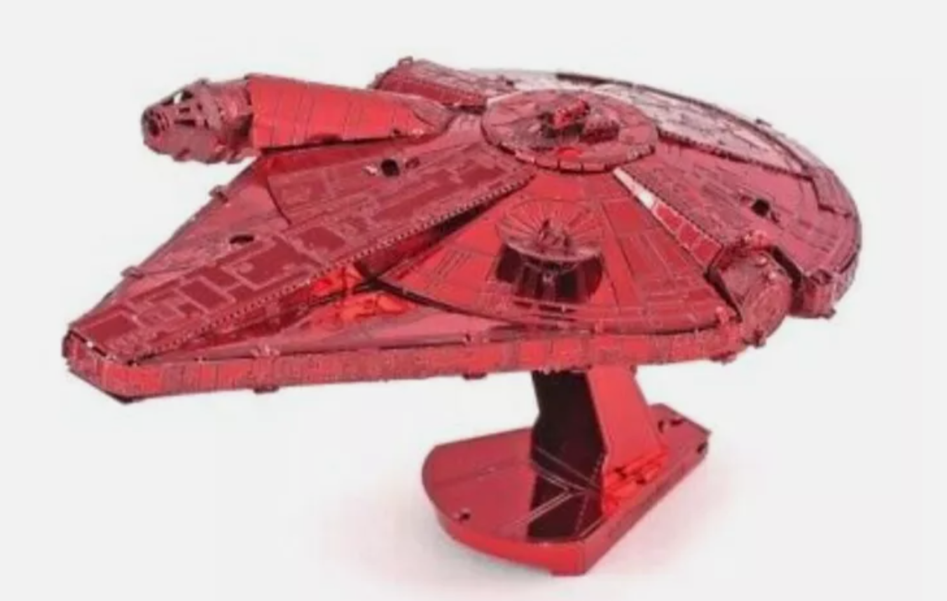 Lando's Millennium Falcon (Red) - Star Wars Metal Earth Steel Model Kit ...