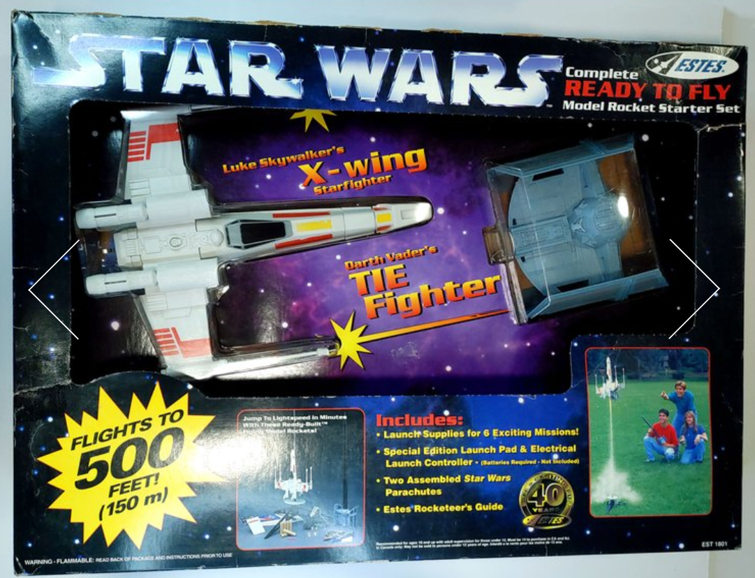 Luke Skywalker's X-Wing / Darth Vader's TIE Fighter - Star Wars Estes ...