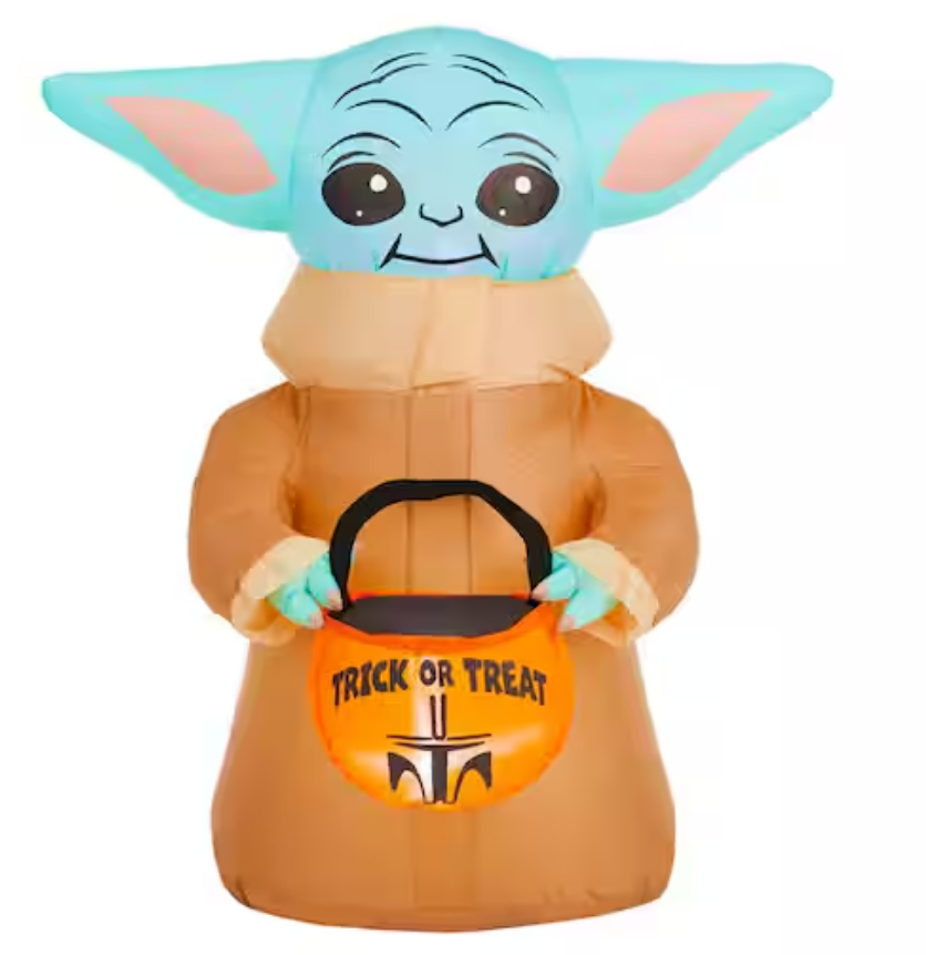 Grogu (Trick or Treat) - Star Wars Gemmy Airblown Inflatable Yard Figures