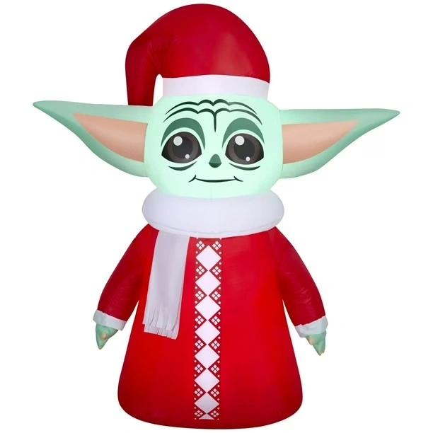 Grogu (Red Coat) - Star Wars Gemmy Airblown Inflatable Yard Figures