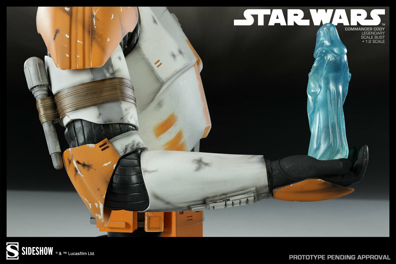 Darth Sidious Hologram | Commander Cody - Sideshow Legendary Scale Busts