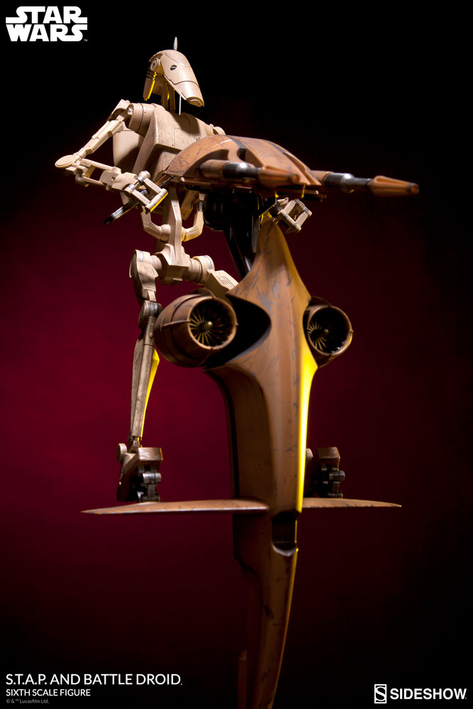 Battle Droid | STAP with Battle Droid - Sideshow Sixth Scale Basic 12 ...